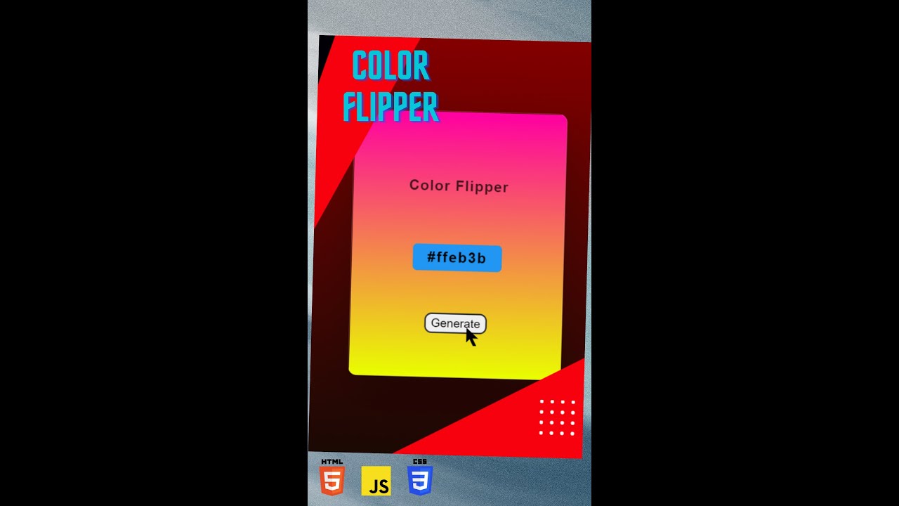 How To Create A Color Flipper Using Javascript Javascript Projects
