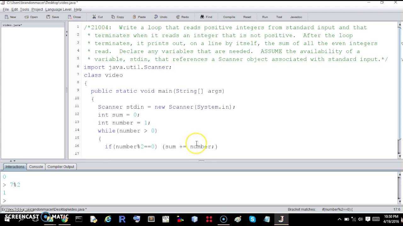 21004 Java Myprogramminglab Answer Walkthrough Youtube