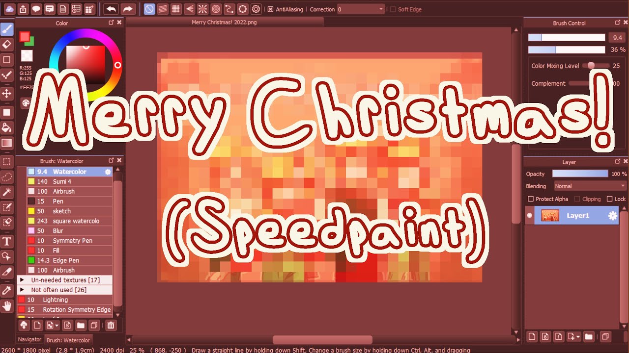 Merry Christmas Speedpaint Youtube