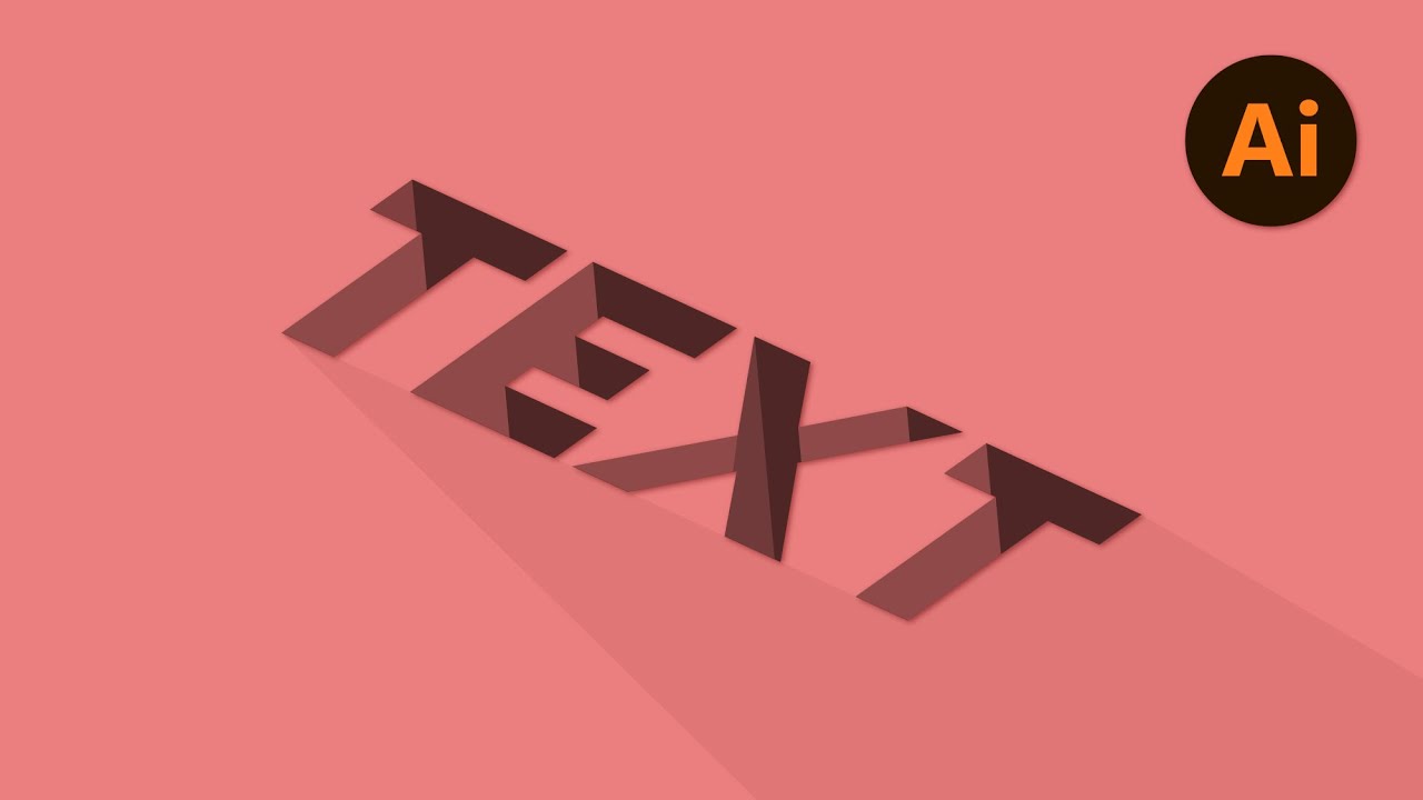 3d Text Effect Illustrator Tutorial Youtube