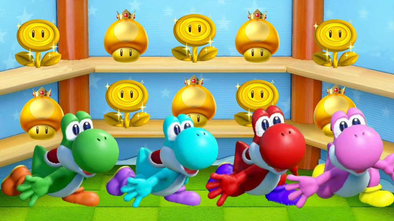 Blue Yoshi Plays Mario Party Superstars Minigames Red Yoshi Vs Green