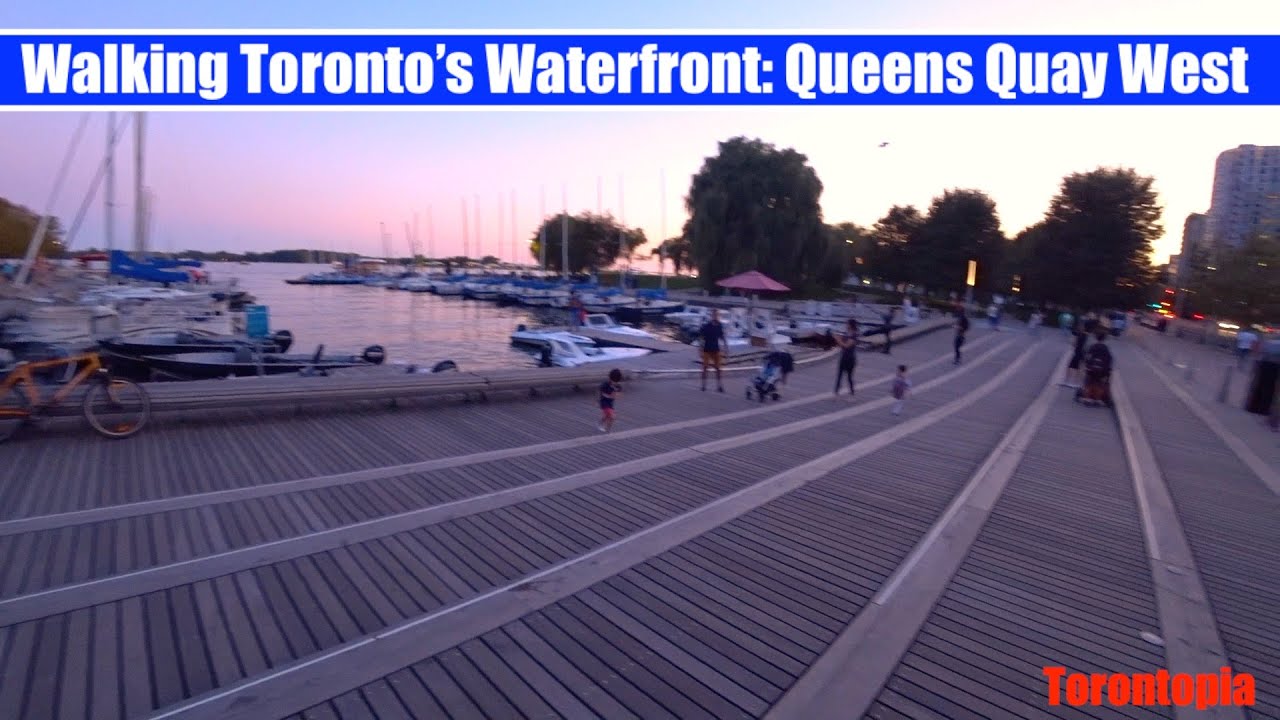 Walking Toronto S Waterfront Queens Quay West Summer 2019 Youtube