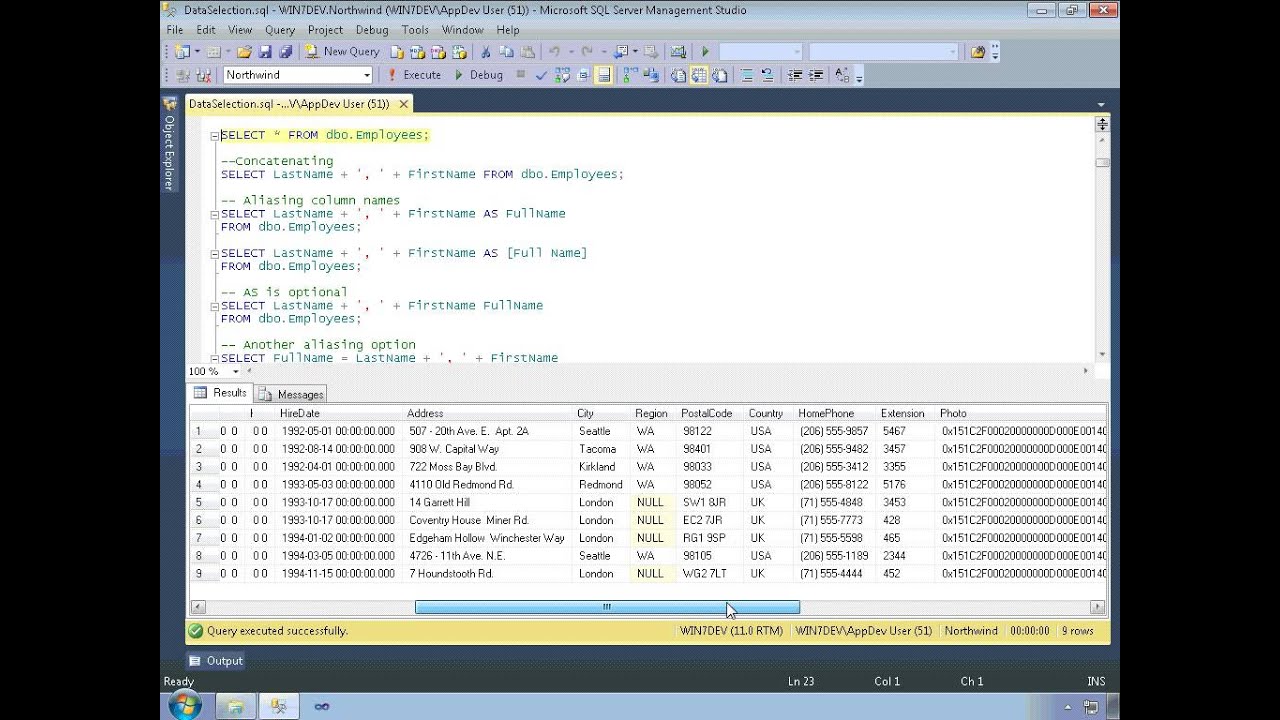 Sql Server 2012 Introduction To T Sql Tutorial Youtube