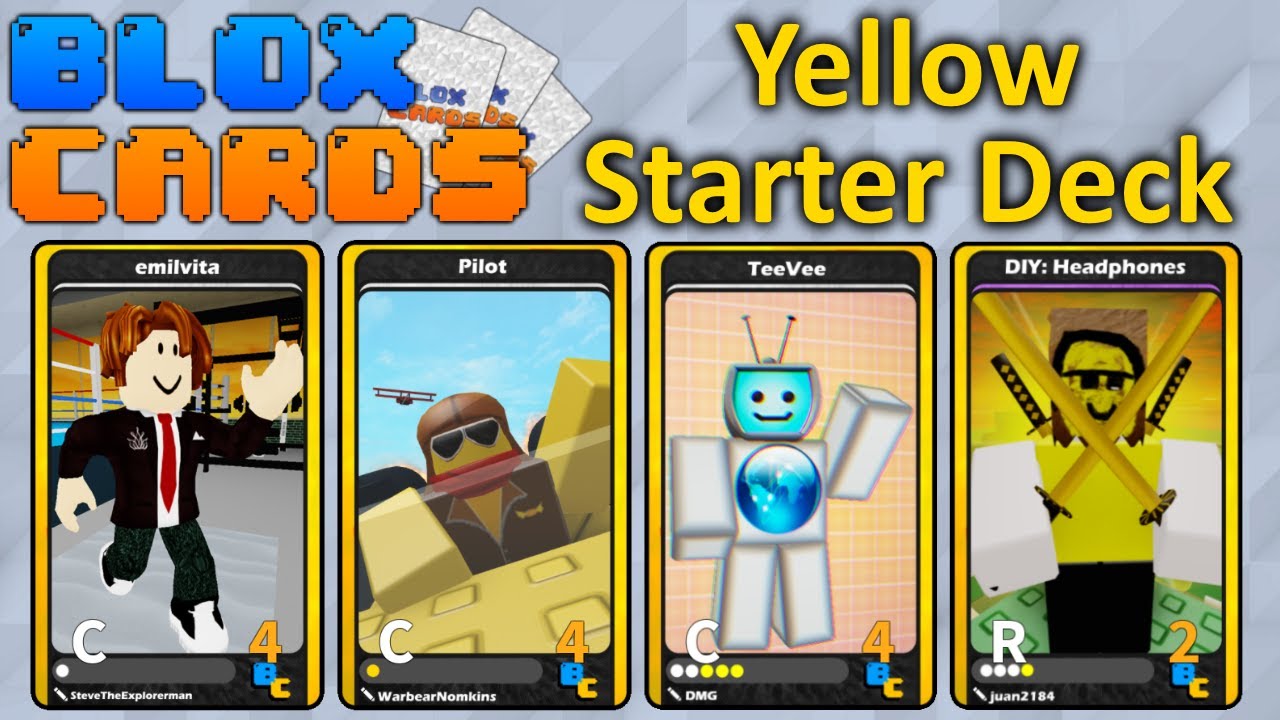 Blox Cards Yellow Starter Deck Walkthrough Youtube
