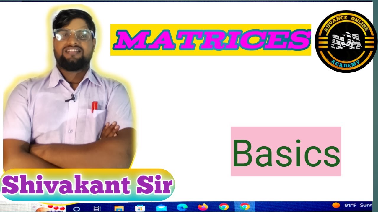 Matrices Basics Youtube