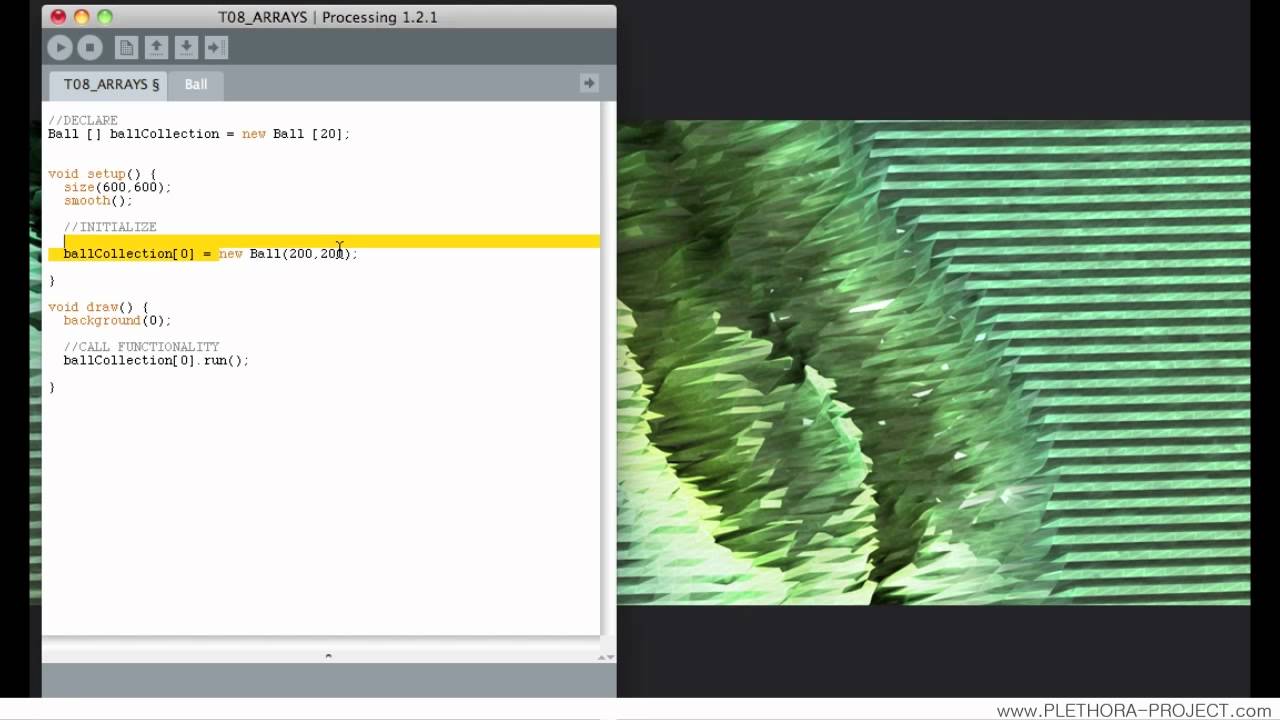 Processing Tutorial 08 Arrays Youtube