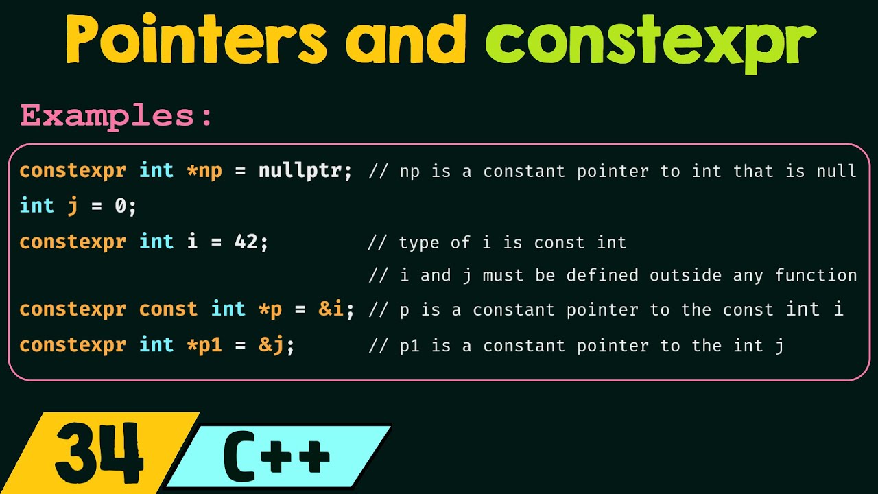 Pointers And Constexpr In C Youtube