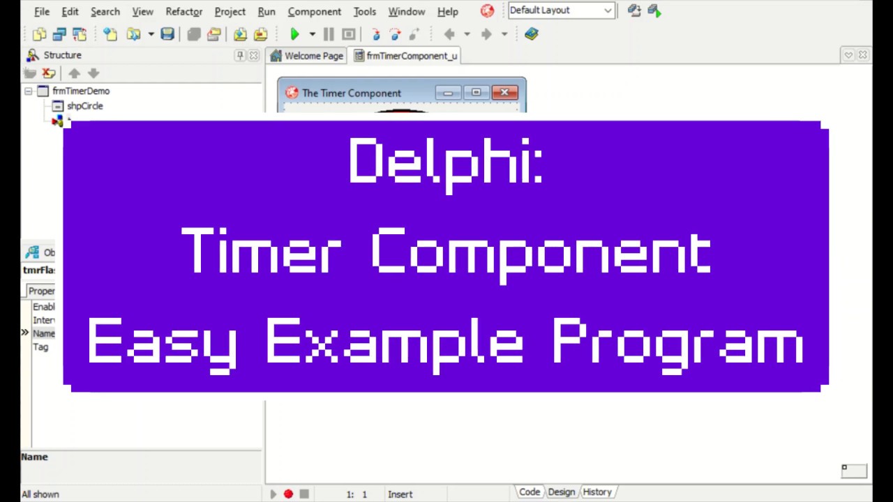 Delphi Timer Component Example Youtube