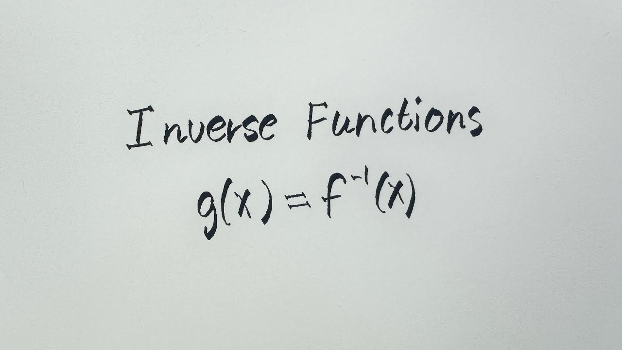 Q43 Precalculus Inverse Functions Youtube