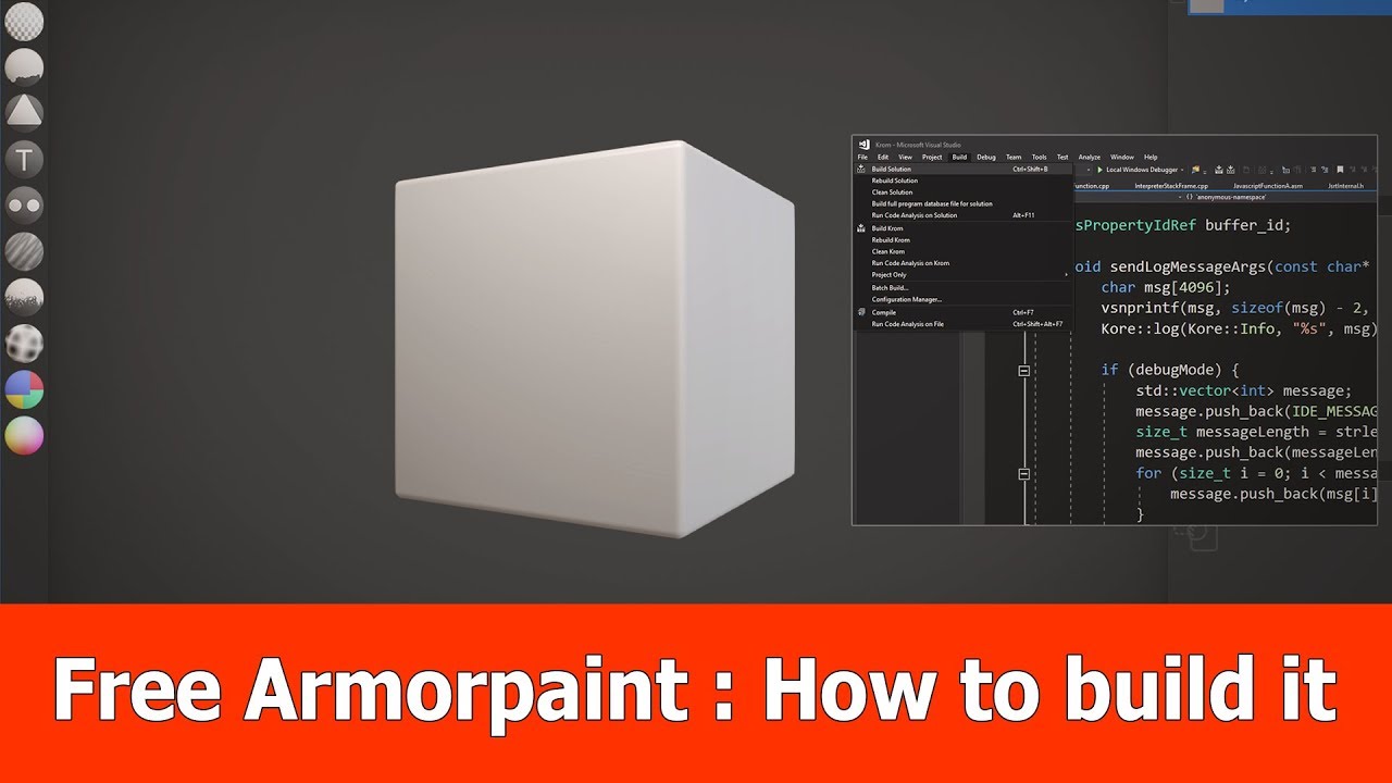 Build Free Armorpaint With Visual Studio Youtube