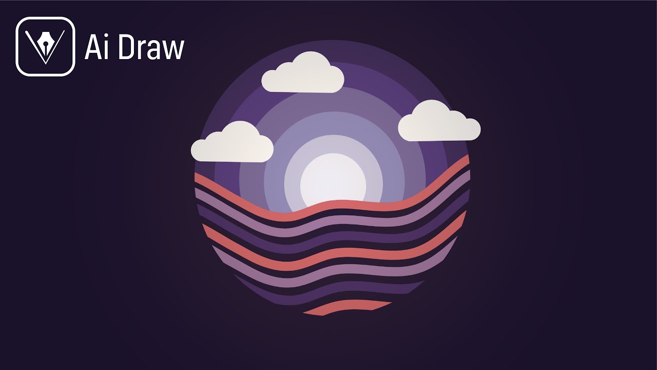 Creating A Minimal Sunset Vector Illustration In Adobe Illustrator Draw