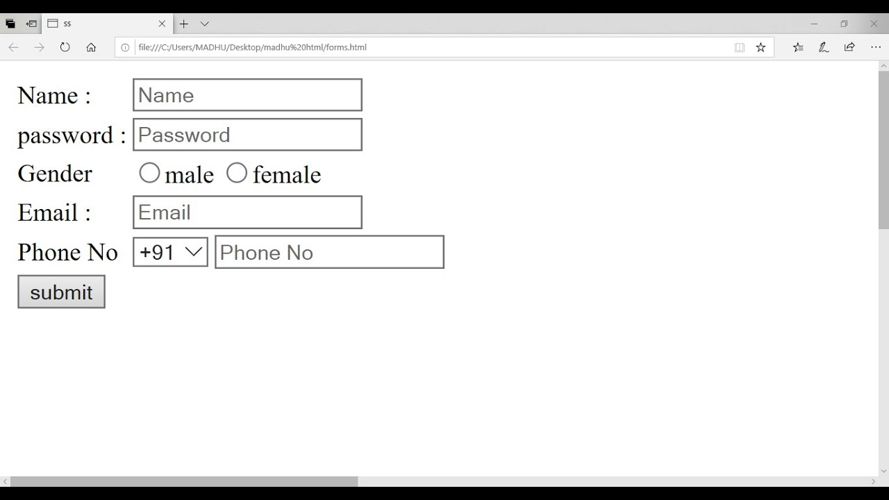 Html Forms For Beginners