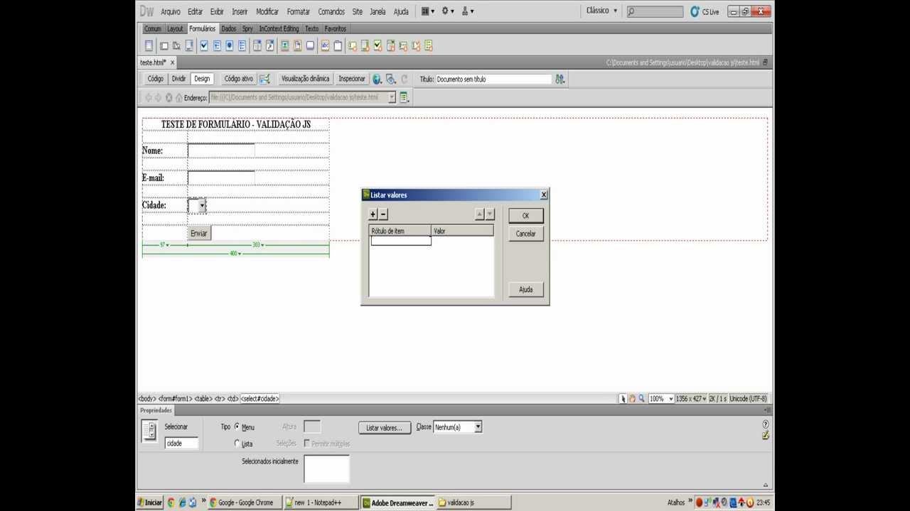 Validação De Formulários Utilizando Javascript Youtube