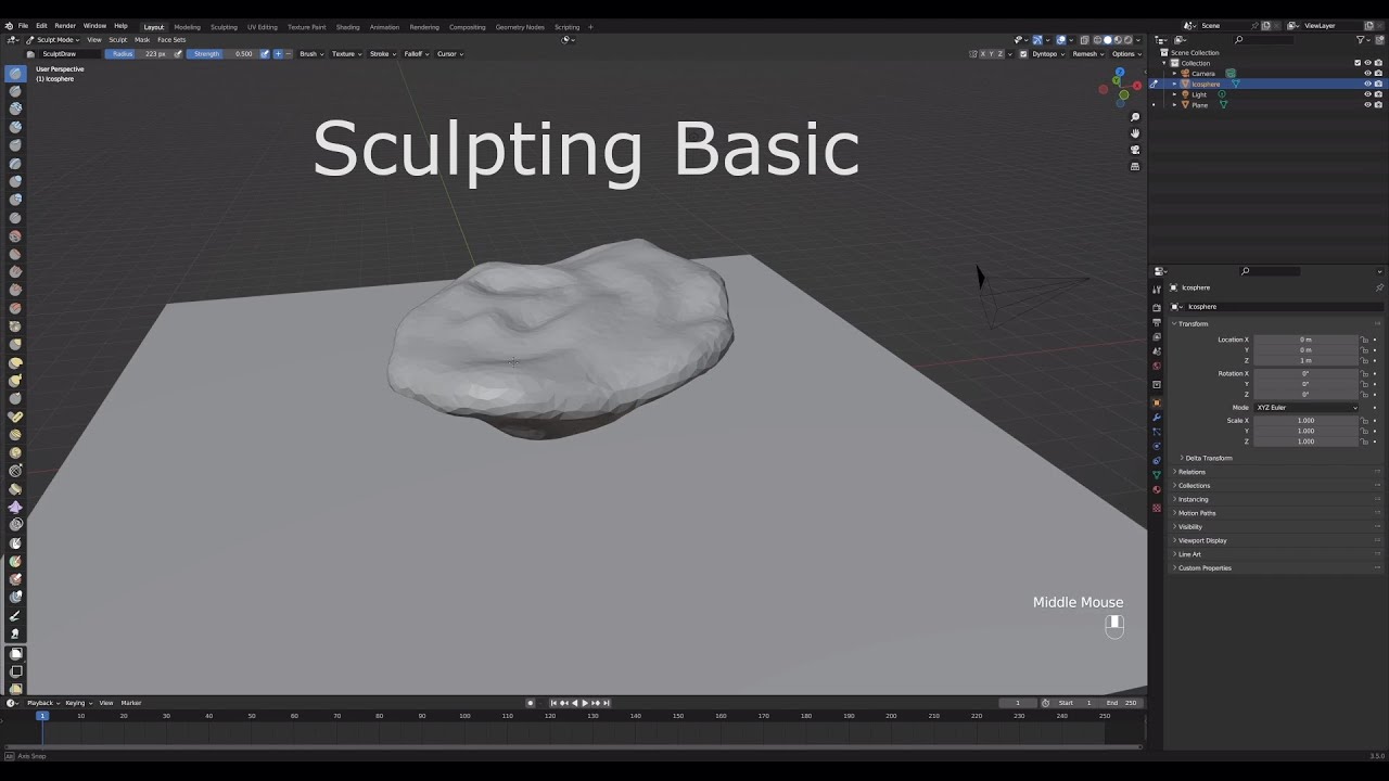 Blender Tutorial Sculpting Basic 6 Youtube