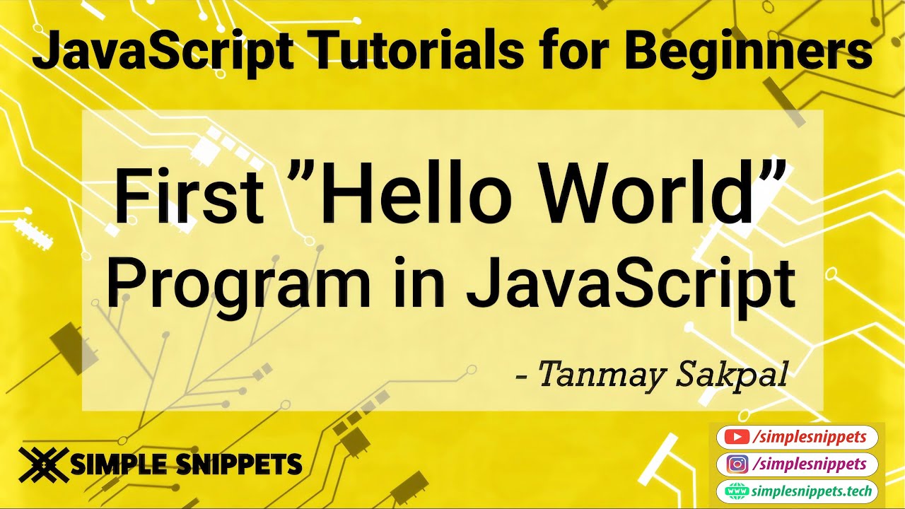 4 First Hello World Program In Javascript Vs Code Editor Setup Js