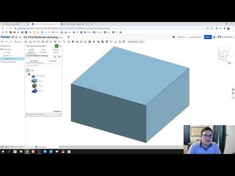 First Multiview Drawing Day 23 Of 100 Onshape Journey Youtube