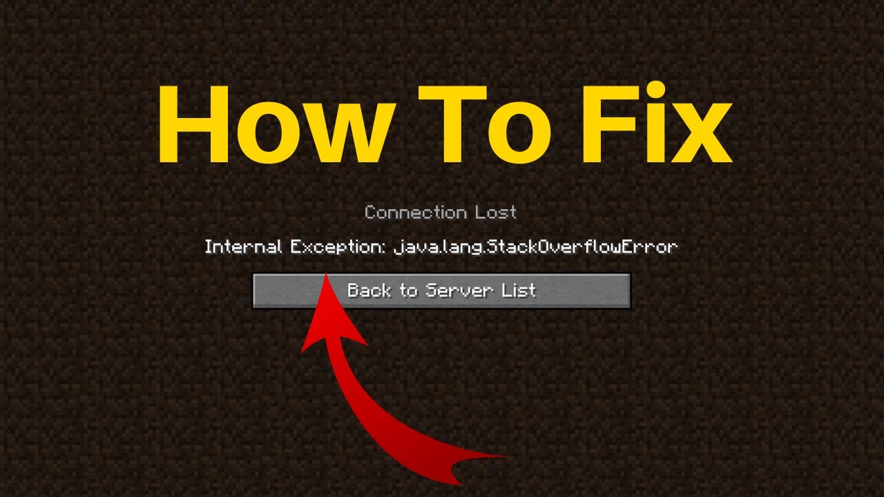 How To Fix Minecraft Connection Lost Internal Exception Java Lang