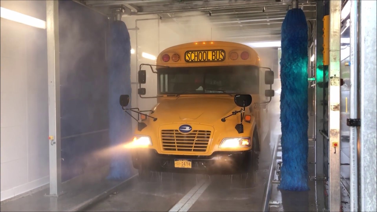 Westmatic 2 Brush Drive Through School Bus Wash Youtube