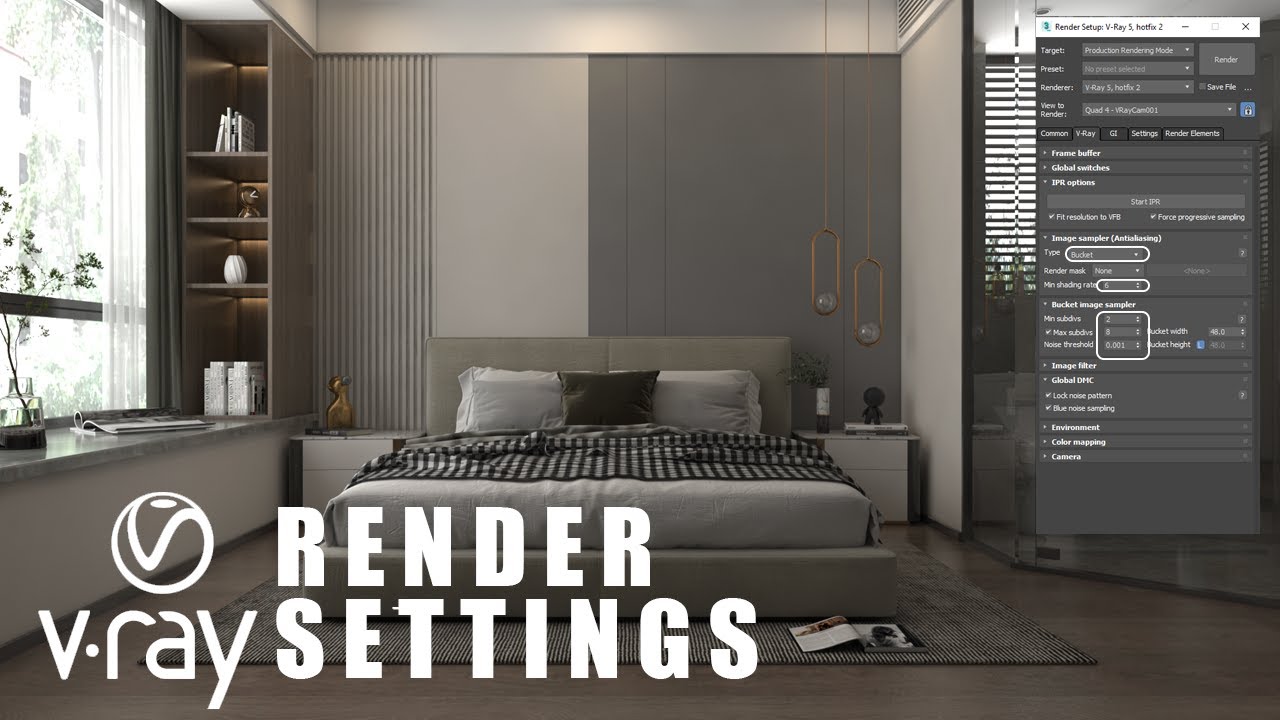 3ds Max V Ray 5 Render Setup Final Render Setup Tutorial Youtube