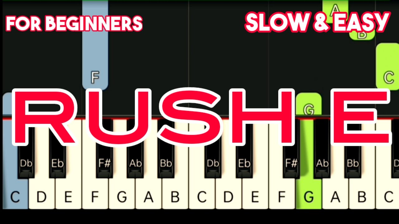 Rush E Very Slow Piano Tutorial Youtube