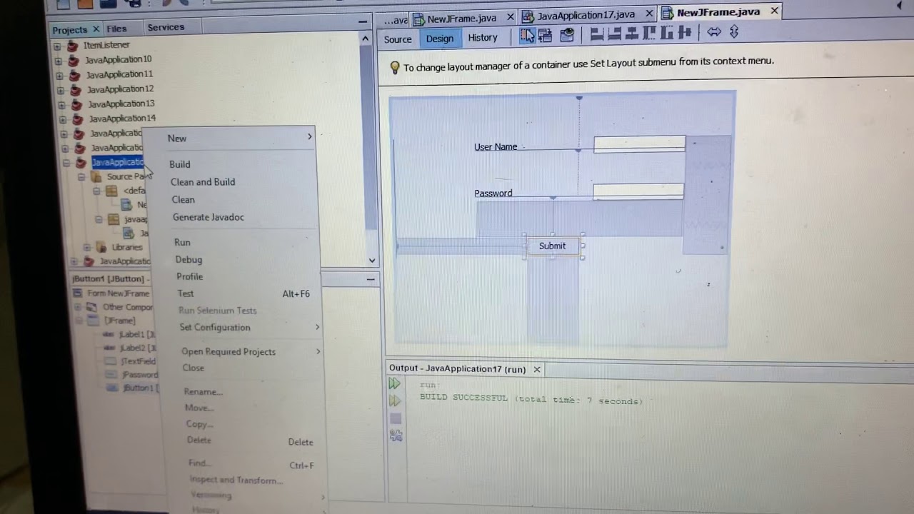 Login Form Using Netbeans Youtube