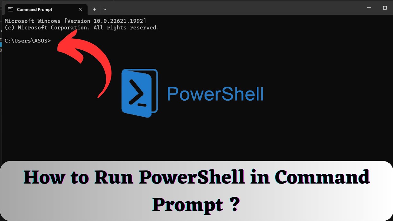 How To Run Powershell Command In Command Prompt Youtube