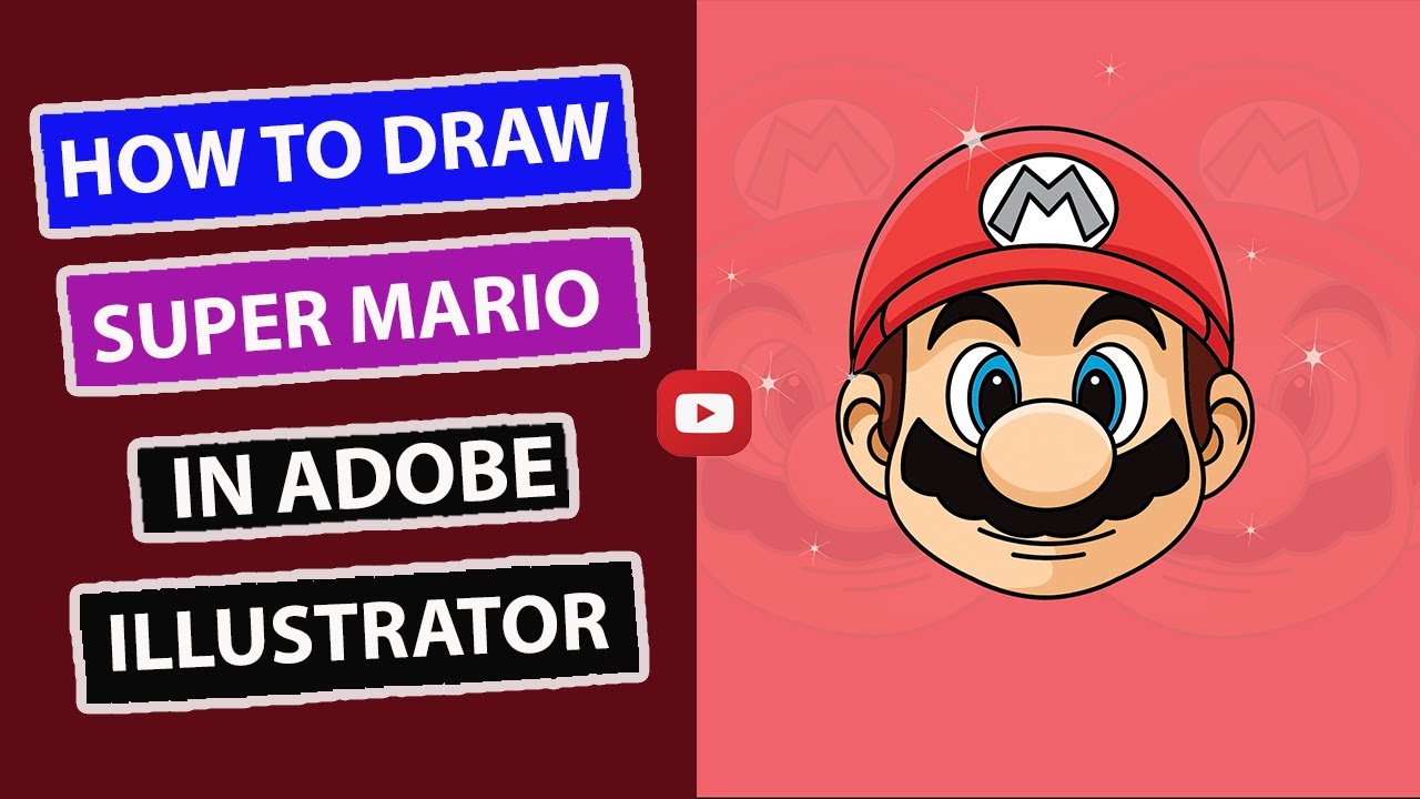 How To Draw Super Mario In Adobe Illustrator Youtube