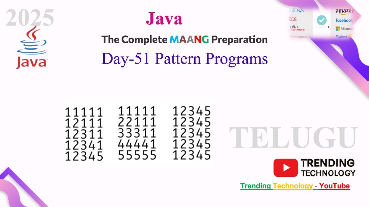 Day 51 Java Pattern Programming Made Easy Practice Programs On Control