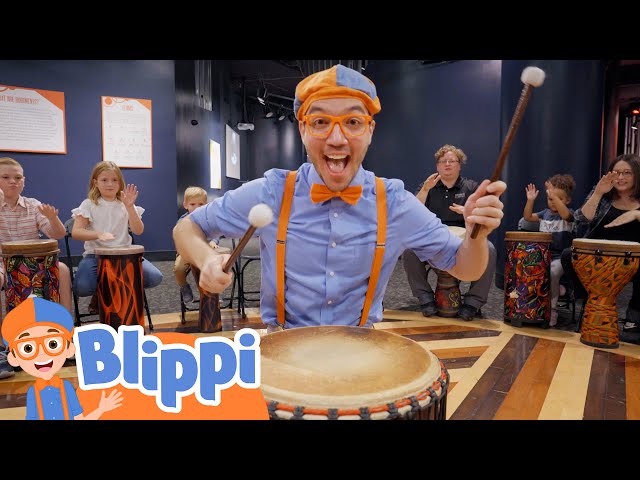 Blippi Plays Musical Instruments At Rhythm Discovery Center Fun And
