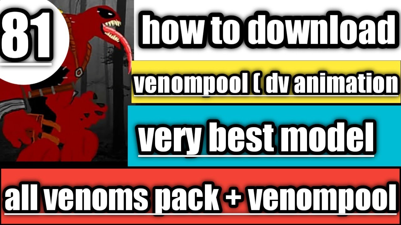 How To Download All Venoms Pack Dv Animation S Venompool Draw Cartoon