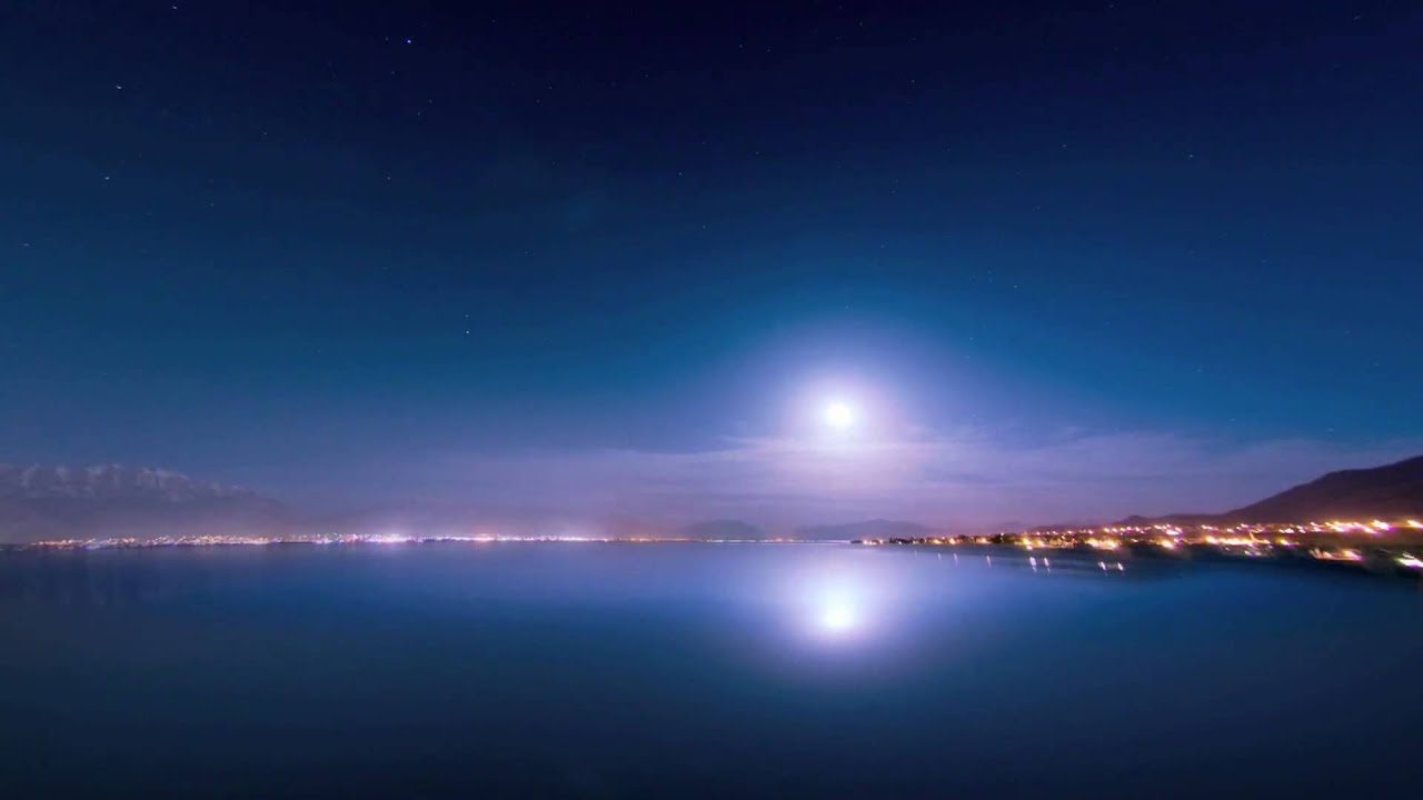 Time Lapse Moon Clouds Over Lake Original Youtube