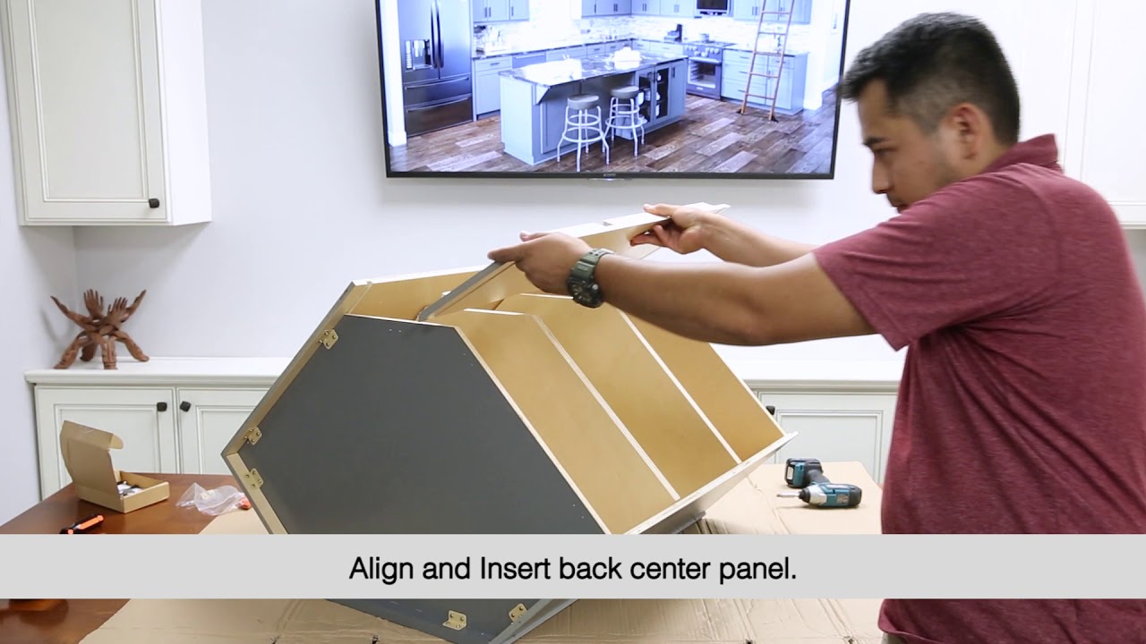 Diagonal Corner Wall Cabinet Assembly Youtube