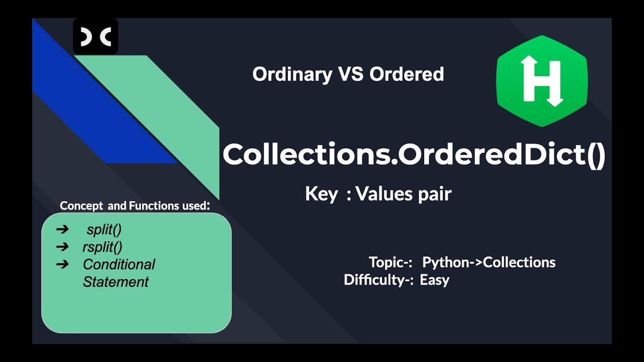Ordereddict Problem Hackerrank Python Collections Ordereddict