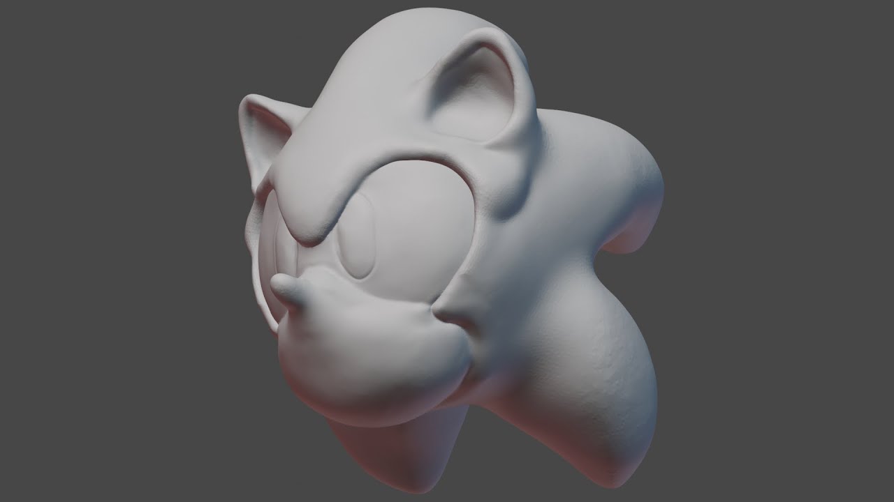 Sonic The Hedgehog Modelling Part 1 Timelapse Youtube