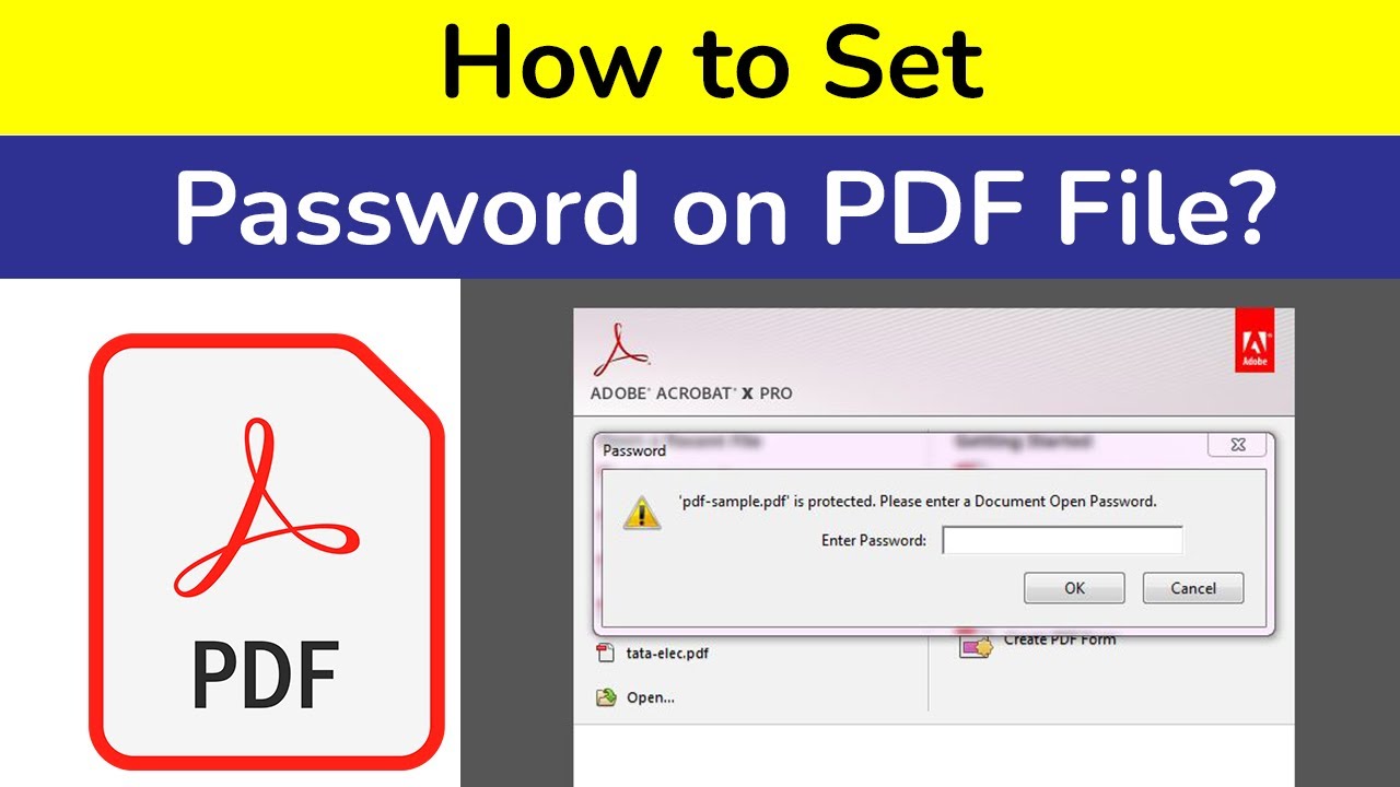 How To Set Password On Pdf File Youtube