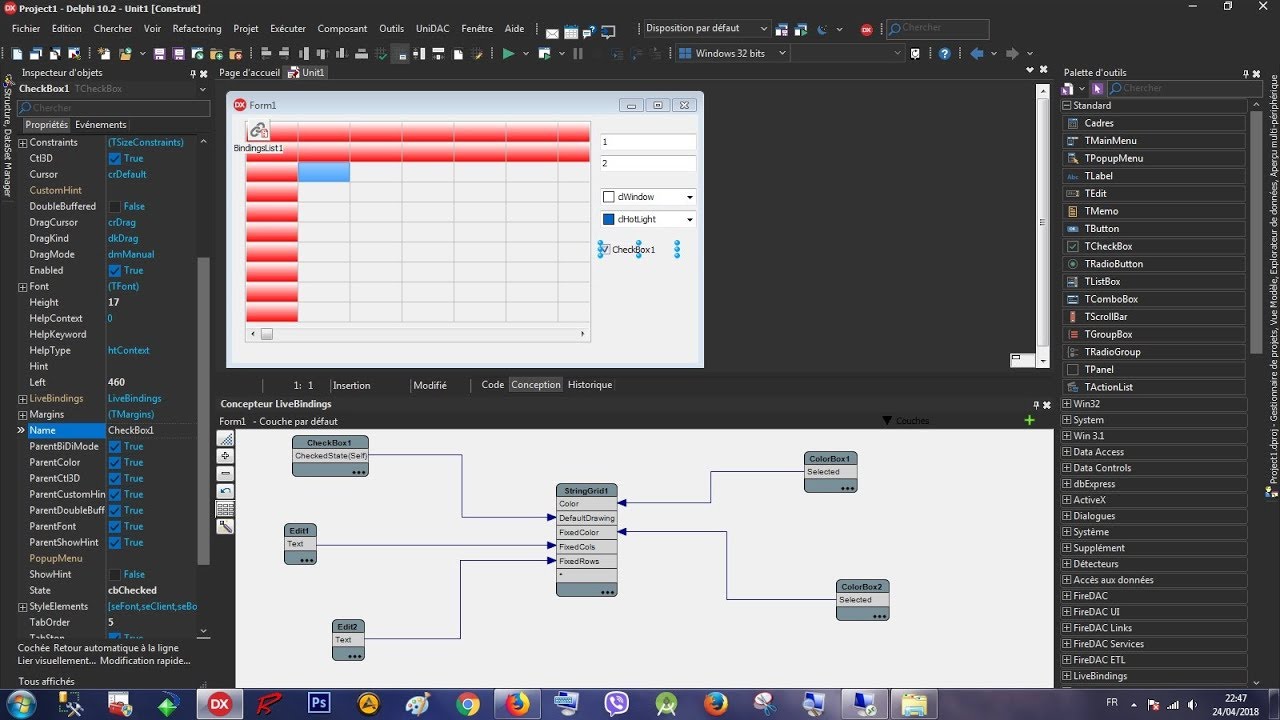 Delphi 20 Stringgrid 4 Livebindings Custom Youtube