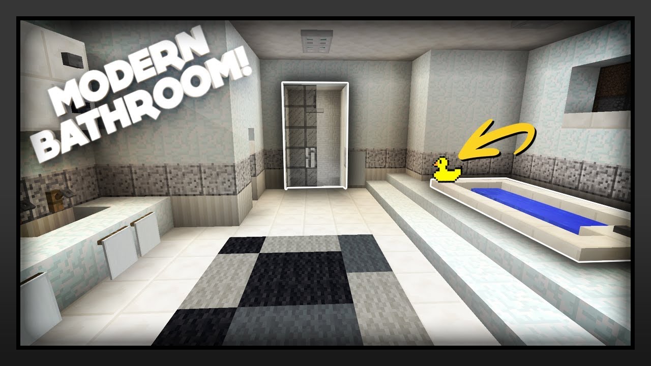 Minecraft How To Make A Modern Bathroom Youtube