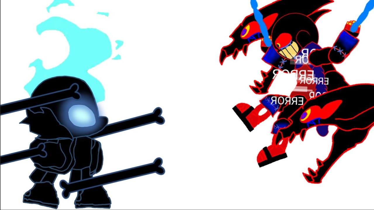 Error Sans Vs Nightmare Mode Sans First Dc2 Animation Short Youtube