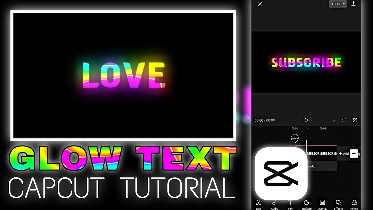Advanced Glowing Rainbow Glow Text Effect Like After Effects Capcut
