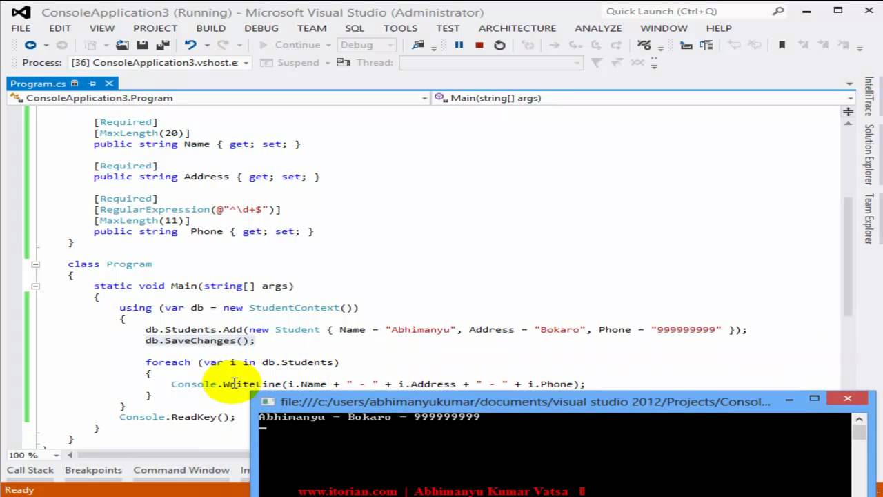 Playing With Entity Framework S Code First Database Migration Youtube