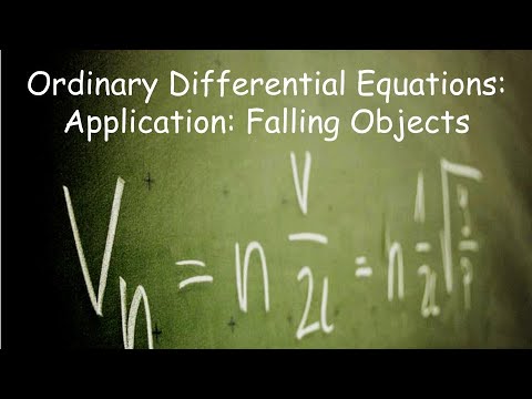 Differential Equations Falling Objects Applications Youtube