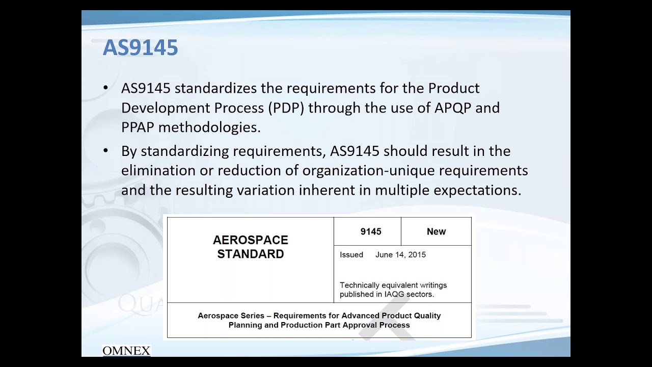Apqp Ppap Integrated Implementation With As9100 Youtube