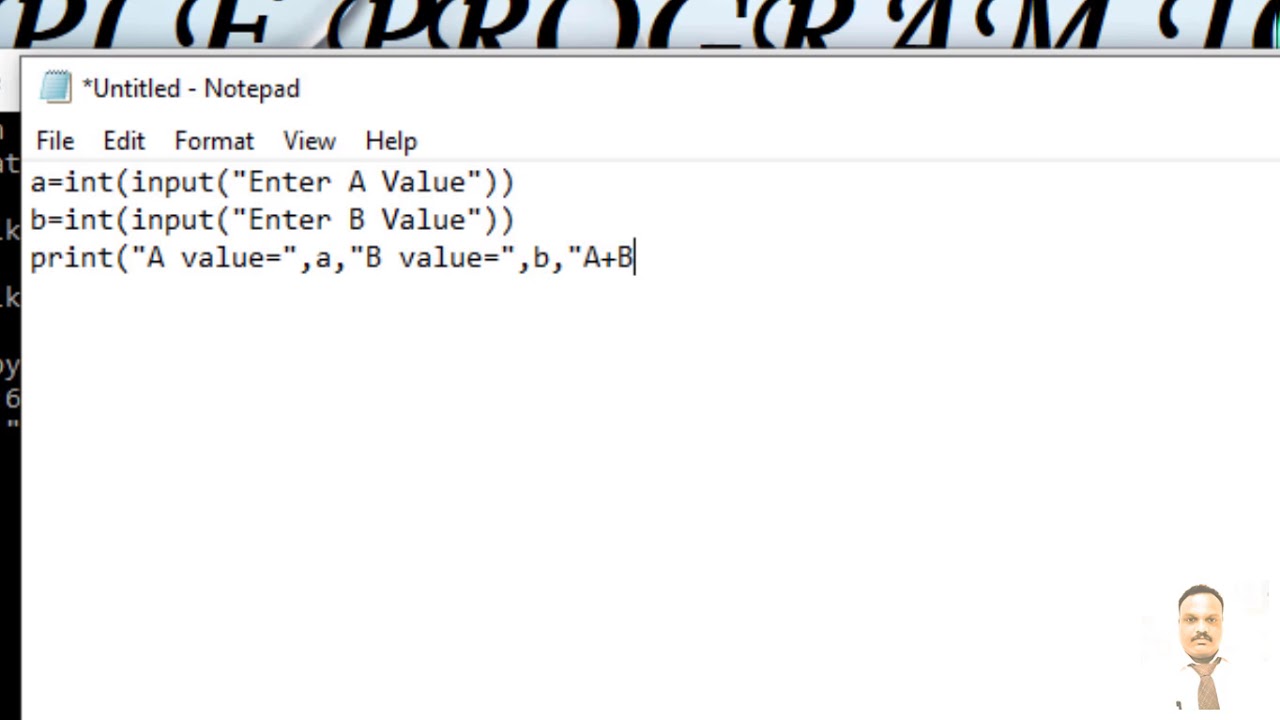 Python Simple Program To Add Two Numbers Using Cmd Youtube