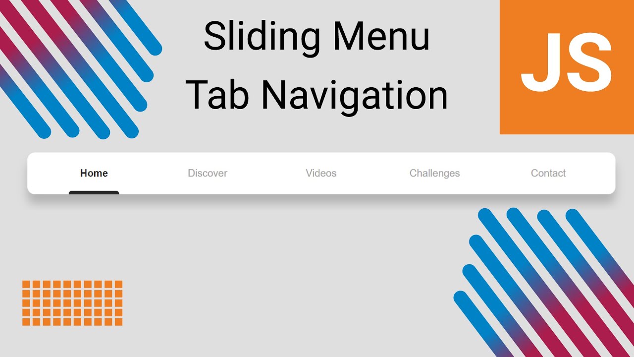 Sliding Tab Menu Navigation Html Css Js Youtube