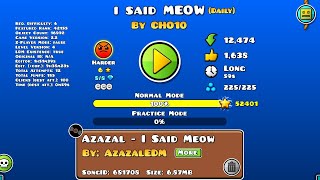 I Said Meow By Cho10 100 With All Coins Geometry Dash Daily Level Misha ...