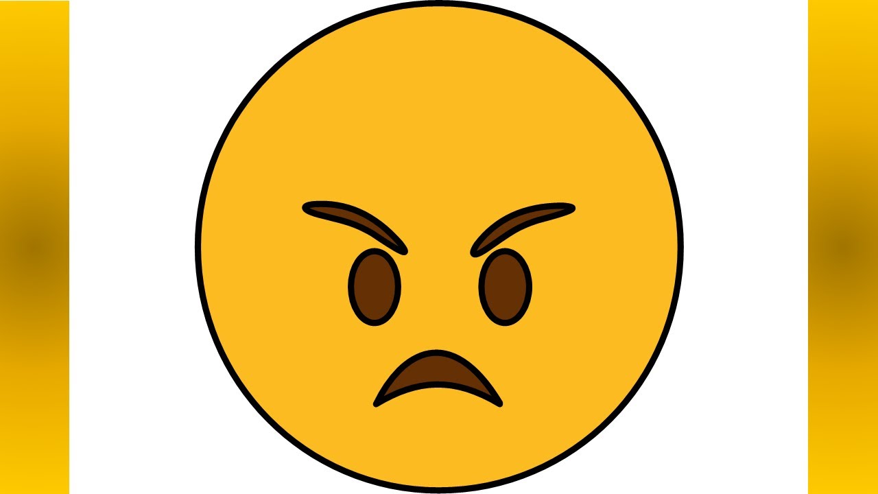 How To Draw Angry Emoji Face Youtube