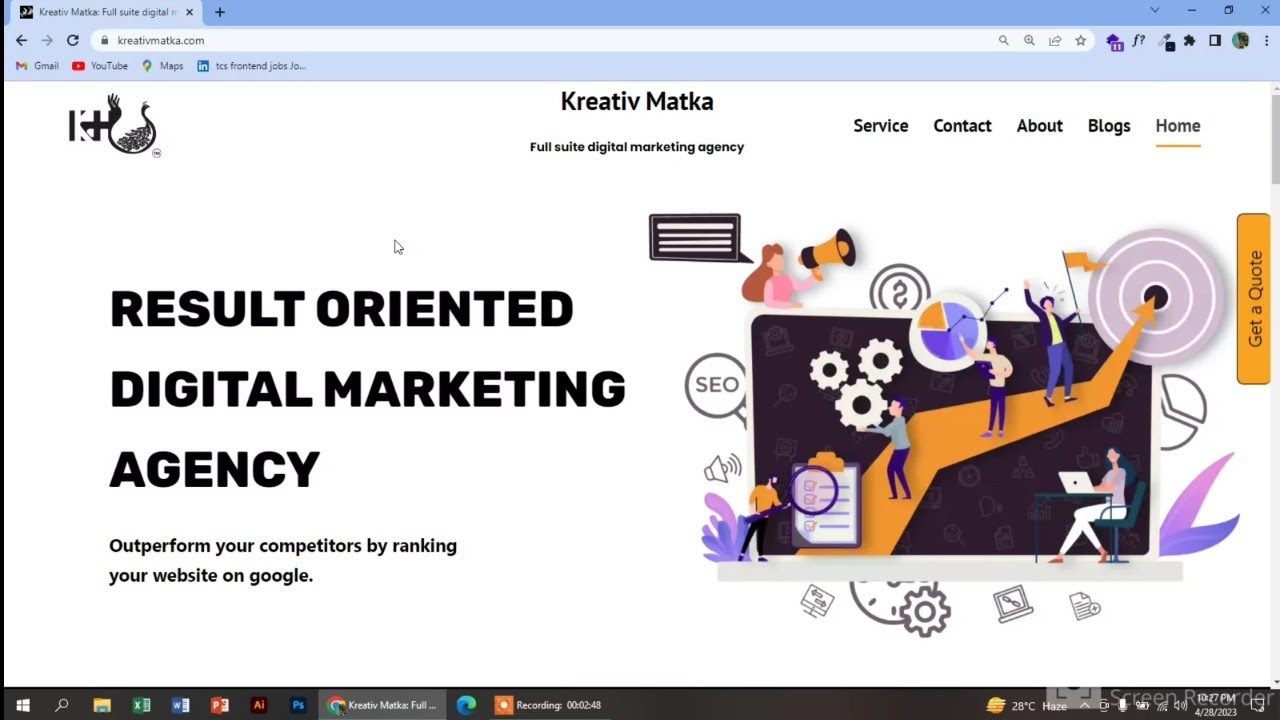 Landing Page Using Wordpress Digital Marketing Agency Website Ar