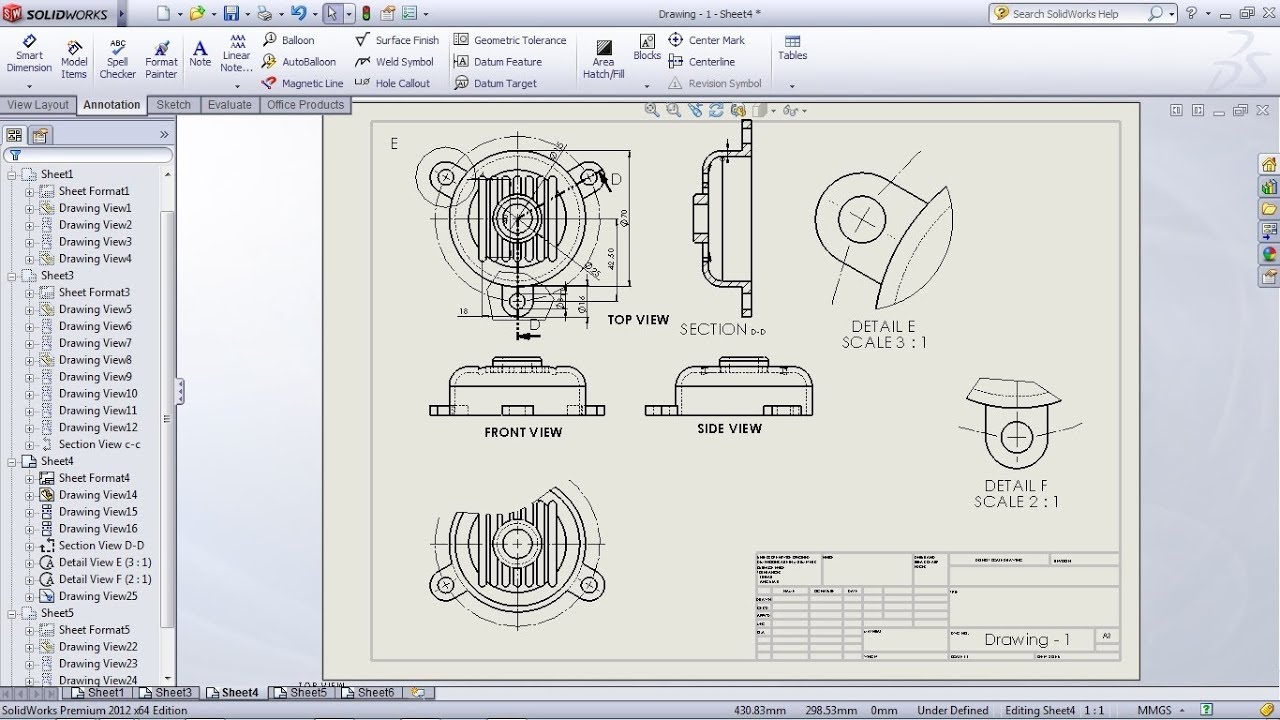 Engineering Drawing Solidworks