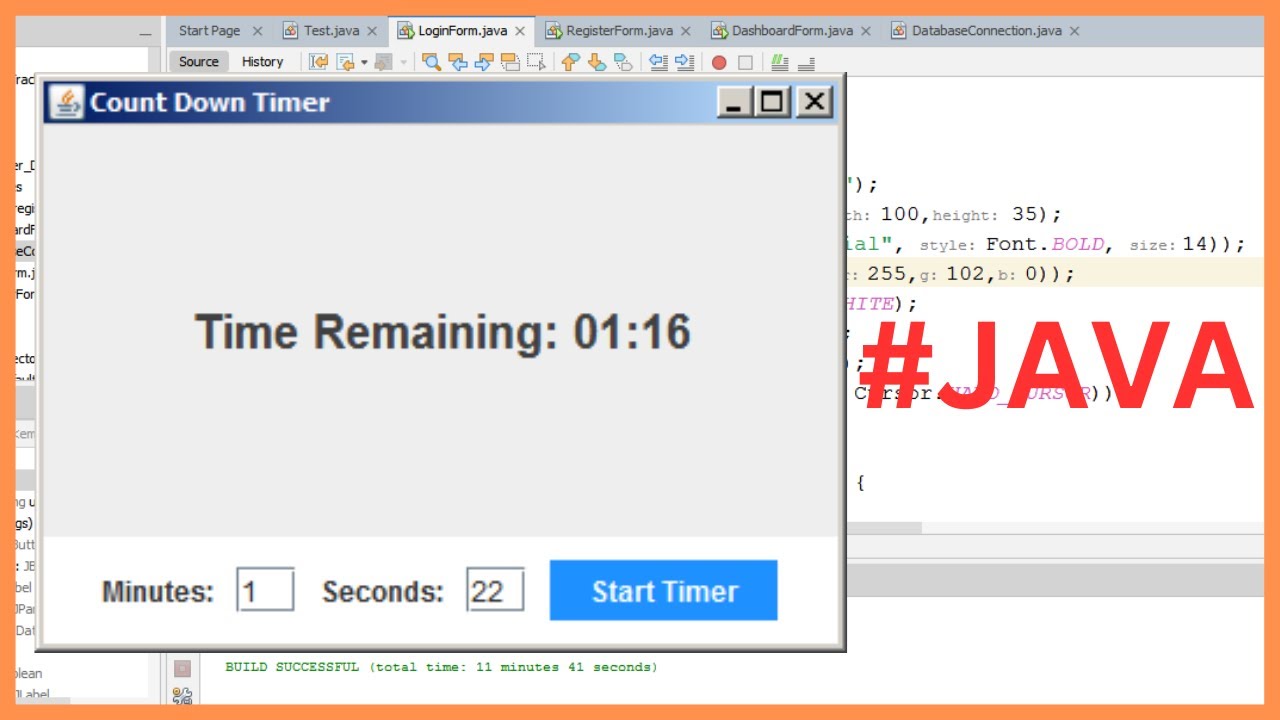 Display A Countdown Timer In Java At Dennis Penn Blog