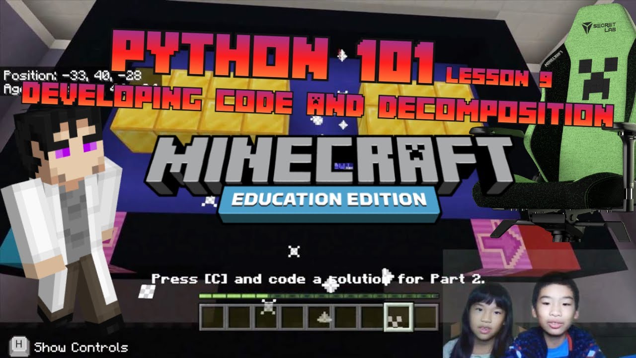 Minecraft Python 101 Lesson 9 All Fun And Games Developing Code And